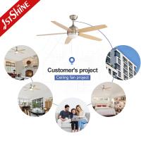 China 52-inch Modern Ceiling Fan with Silent DC Motor and Reversible Airflow - LED Light and Remote Control for sale