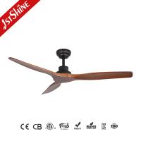 China 1stshine 52 Inches Solid Wood Ceiling Fan with Silent DC Motor and Hand-Carved Blades for Modern Living for sale