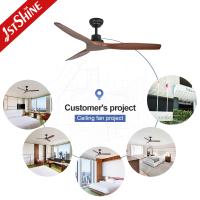 China 1stshine 52 Inches Solid Wood Ceiling Fan with Silent DC Motor and Hand-Carved Blades for Modern Living for sale