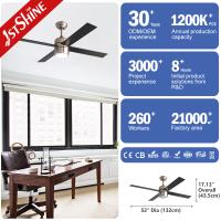 China 52-inch Modern Industrial Ceiling Fan with Silent DC Motor and Remote Control for sale