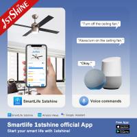 China 52-inch Modern Industrial Ceiling Fan with Silent DC Motor and Remote Control for sale