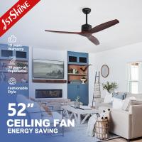 China 52 Inch Solid Wood Ceiling Fan with DC Motor for Silent Operation and Large Airflow for sale
