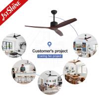 China 52 Inch Solid Wood Ceiling Fan with DC Motor for Silent Operation and Large Airflow for sale