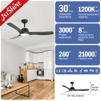 China 52 Inch Smart Ceiling Fan with LED Light DC Motor and 3 ABS Blades for Modern Interiors for sale