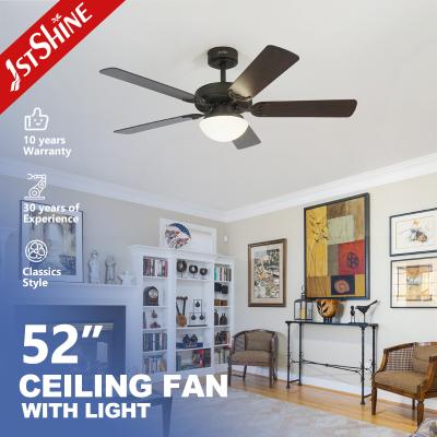 China 52 Inch Modern Ceiling Fan with Light Featuring DC Motor and 6 Speed Remote Control for sale