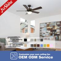 China 52 Inch Modern Ceiling Fan with Light Featuring DC Motor and 6 Speed Remote Control for sale