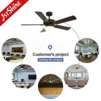 China 52 Inch Modern Ceiling Fan with Light Featuring DC Motor and 6 Speed Remote Control for sale