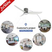 China 52 Inch DC Motor Flush Mount Ceiling Fan with Remote Control and LED Light for sale