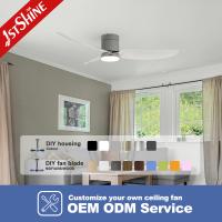 China 52 Inch DC Motor Flush Mount Ceiling Fan with Remote Control and LED Light for sale