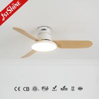 China 43 Inch Flush Mount Ceiling Fan with Dimmable LED Light and Remote Control for sale