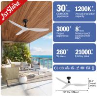 China 52 Inches Low Noise DC Ceiling Fan with Smart Remote Control and 6 Speed Choice for sale