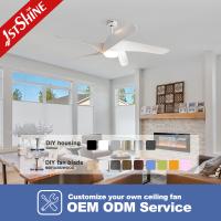 China 62-inch 5 ABS Blade Plastic Ceiling Fan with LED Light and DC Motor for sale