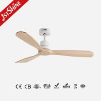 China 52 Inch Solid Wood Ceiling Fan with DC Motor and Solid Wood Blades for Modern Interiors for sale