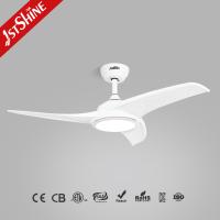China 42 Inch White Modern Ceiling Fan with DC Motor and Remote Control Dimmable LED Light for sale