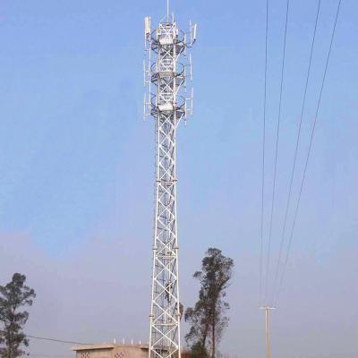 China Steel Telecom Antenna Mobile Tower 45m Galvanized Tubular Lattice for sale