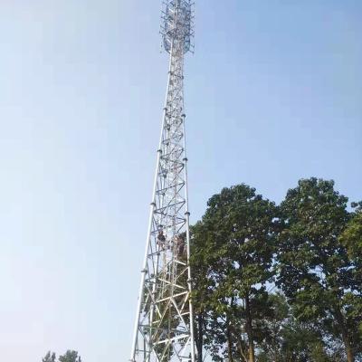 China 50m GSM Antenna Tubular Telecom Steel Tower Lattice Frame for sale