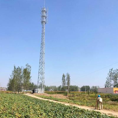 China 30m Wireless Communication Tower Galvanized Steel Painting Telecommunication for sale