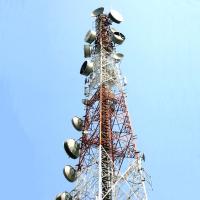 China Custom Q235B Steel Microwave Radio Antenna Tower  80m/s Wind Speed for sale