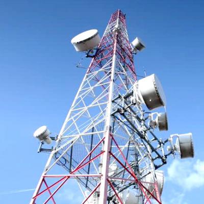 China 76m Self Support Galvanized Steel Microwave Tower Zinc Coating Thickness 110μM for sale