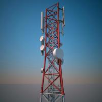 China 35m Self Supporting Telecom Tower Galvanized Steel Painting Lattice Structure for sale