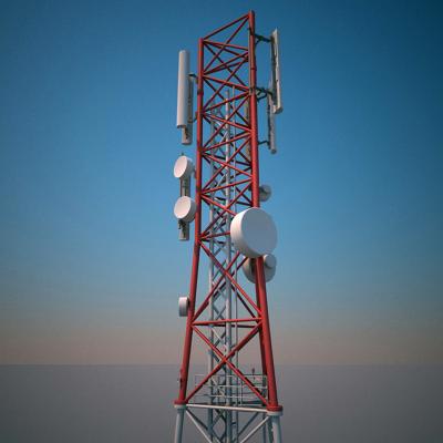 China 35m Self Supporting Telecom Tower Galvanized Steel Painting Lattice Structure for sale