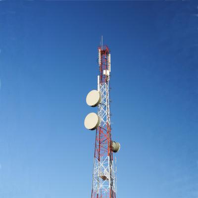 China Galvanized Telecom Antenna Tower 4 Platforms With Mounting Brackets for sale