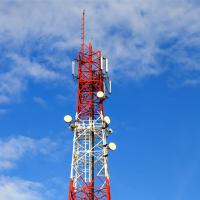 China Galvanized Steel Angel Lattice Telecom Towers 45m 4 Legs Wind Load 1.0kN/sqm for sale