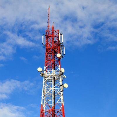 China Galvanized Steel Angel Lattice Telecom Towers 45m 4 Legs Wind Load 1.0kN/sqm for sale