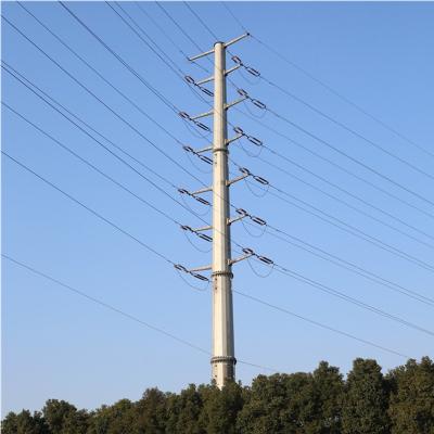 China Guangxin Q235B or Q345B Galvanized Electric Power Pole 30m 40m for sale