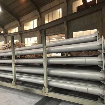 China 5m Height Galvanized Street Light Pole Grey Color Painting for sale