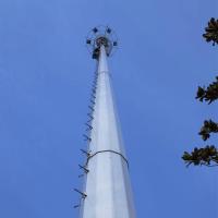 China 30 Meter Monopole Antenna Communication Tower Hot Dip Galvanization for sale