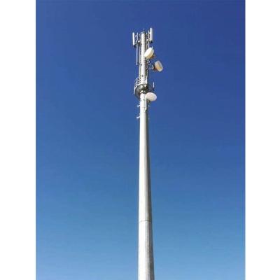 China Single Tube 30m Telecom Monopole Tower Galvanized Steel Q235B for sale