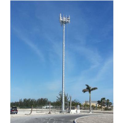 China 35m Single Pipe Radio Masts Telecommunications Tower Galvanized Steel for sale