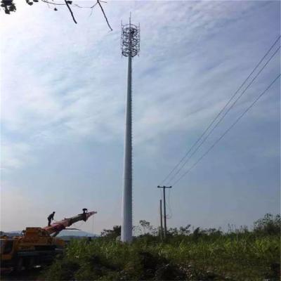 China 45m Power Transmission Antenna Monopole Steel Tower for sale