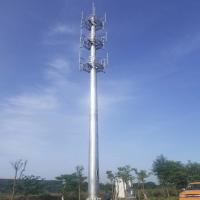 China 25m 35m Carbon Structural Steel Monopole Tower Hot Dip Galvanization for sale