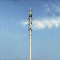 China 20m To 100m Monopole Telecommunications Tower For Antenna Transmission for sale