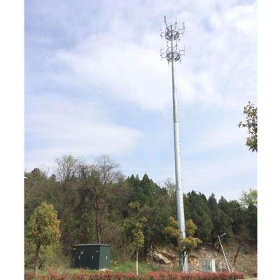 China 5G Tmobile High Mast Tower 30-60M Galvanized Steel Radio Microwave for sale
