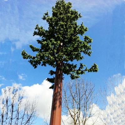 China Hot Dip Galvanization Communication Antennas Monopole Tower Green Leaves for sale