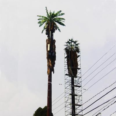 China Artificial Palm Tree Antenna Mast Monopole Tower 30-80m Height for sale