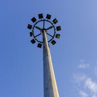 China Q345B High Mast Lighting Towers Galvanized Steel Post Light Pole for sale