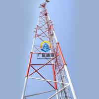 China 20-50M Three Legs Tubular Tower Sections with Lightning Rod for sale