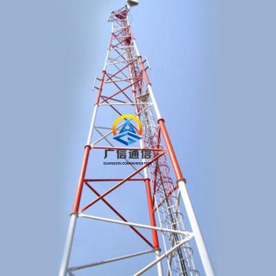 China 20-50M Three Legs Tubular Tower Sections with Lightning Rod for sale