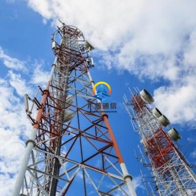 China Galvanized Tubular Telecom Steel Tower With Radio Antennas Transmission for sale