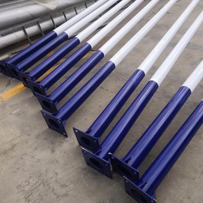 China 5m Height Round Electrical Street Light Pole With Single Double Arms for sale