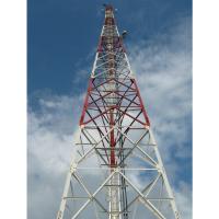 China 55m Telecommunication Steel Tube Lattice Tower 4 Legs Self Supporting for sale