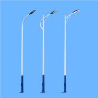 China Solar LED Light Galvanised Steel Poles For Garden Road for sale