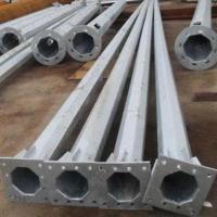 China Outdoor Octagonal Galvanised Steel Poles with Flange for sale