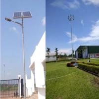 China 10m Q235 Solar Street Light Poles For Countryside Rural Sites for sale