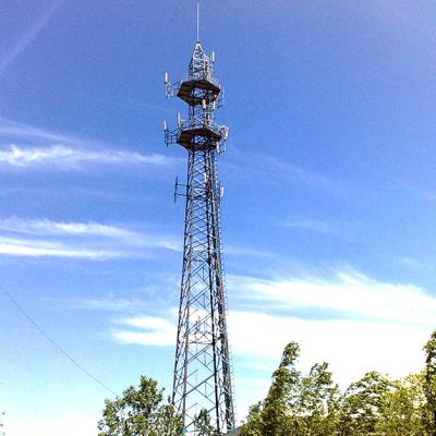 China 25m To 100m Telecommunication Lattice Tower Free Standing Galvanized Steel Made for sale