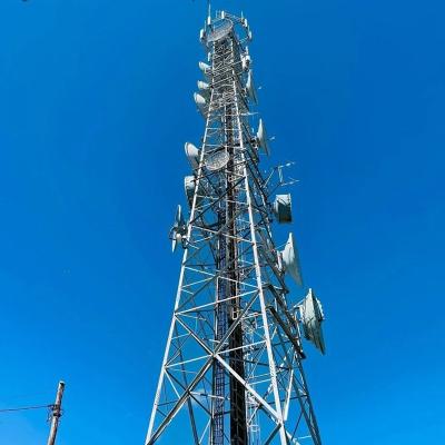 China 50m HDG Steel Lattice Telecom Tower Against Earthquake for sale